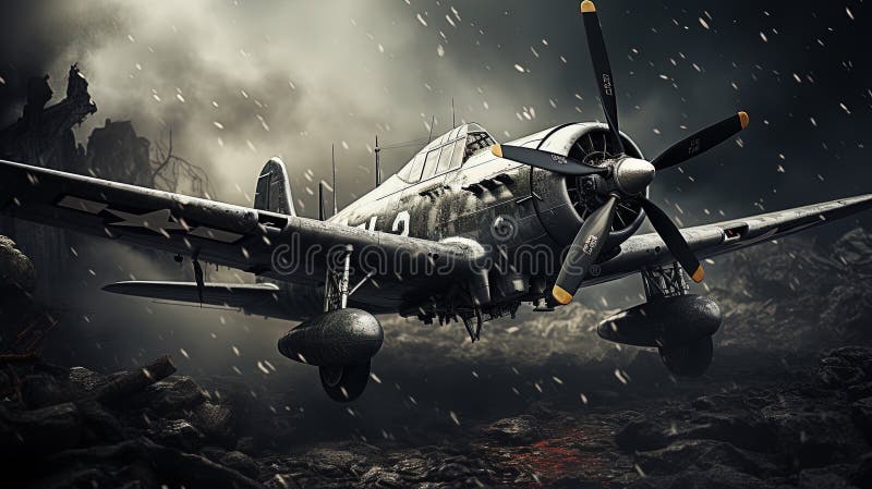 An Air Battle during War Show Fighter Planes Shooting and Other Planes ...