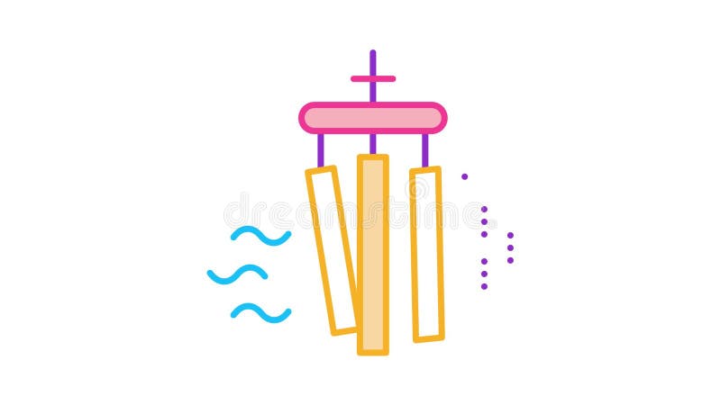 Air Bells Icon Animation stock video. Video of meditate - 223516529