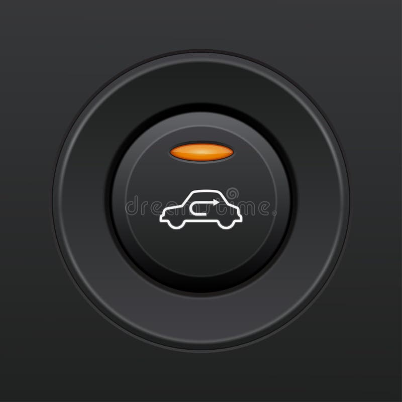 Air Blocking Button. Car Dashboard Element Stock Vector - Illustration ...