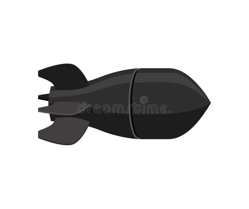 Cartoon Rocket Bomb On White Stock Illustration - Illustration of evil ...