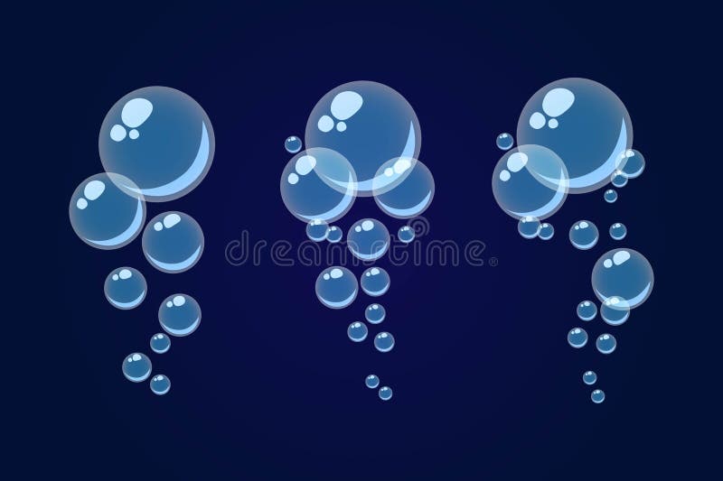 Air Bubbles Flat Cartoon, Soap Foam Oxygen Bubbles, Vector Design ...