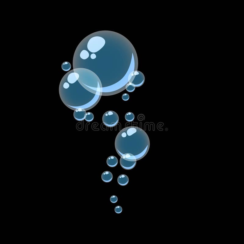 Air Bubbles Flat Cartoon, Soap Foam Oxygen Bubbles, Vector Design ...