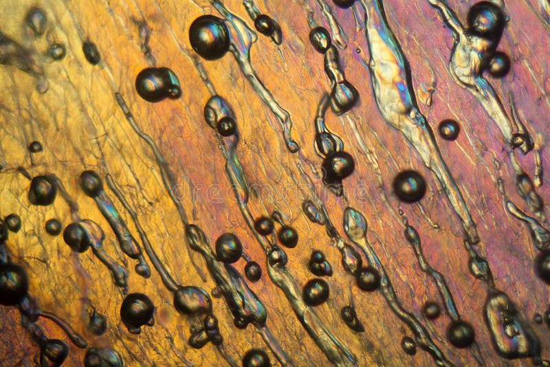 Air Bubbles in Ice Under the Microscope Stock Photo - Image of micro ...