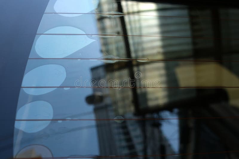 Air Bubbles in Old Car Window Tint. Stock Photo - Image of automotive ...