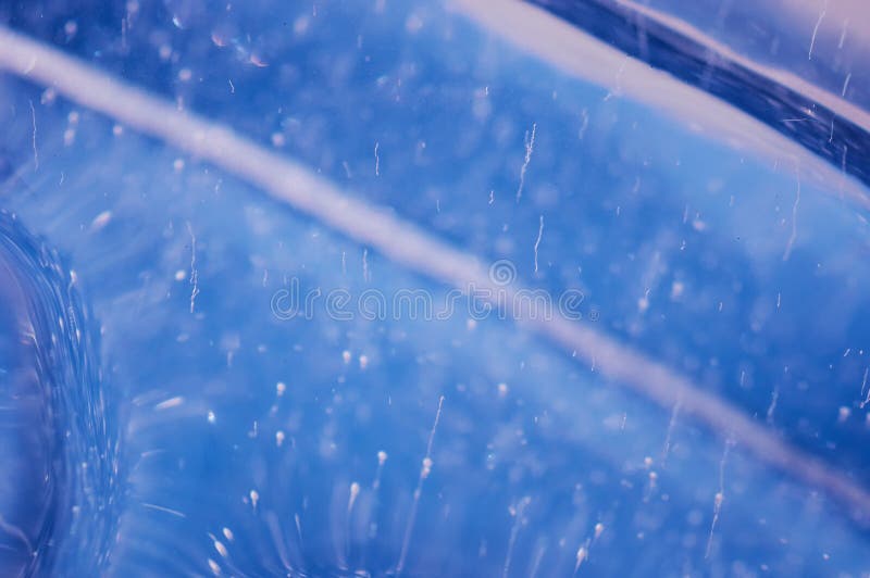 Air Bubbles Rising from the Bottom Froze in Transparent Blue Ice. Ice ...