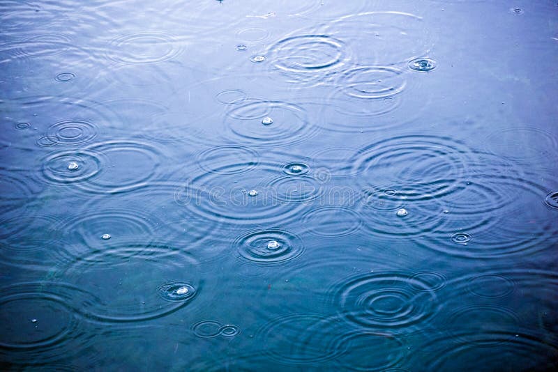 Air Bubbles on the Surface when it Rain. Stock Photo - Image of water ...