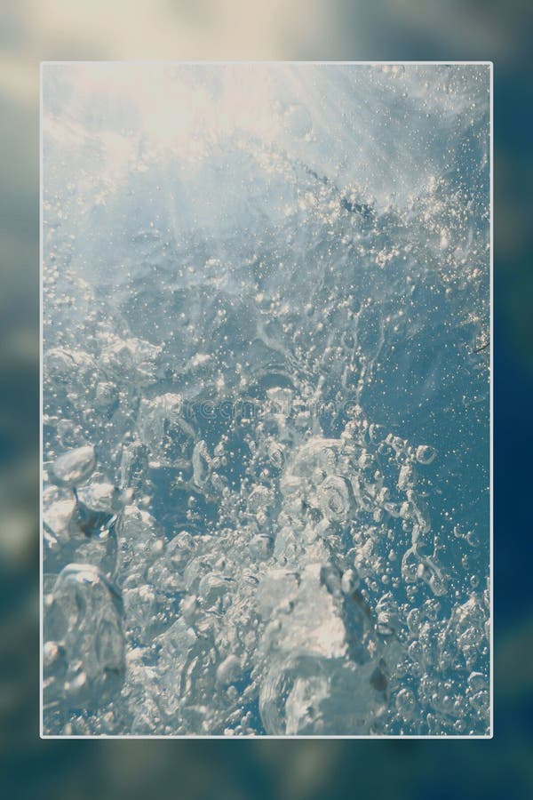 Air Bubbles, Underwater Bubbles Underwater Background Blank Text Box ...