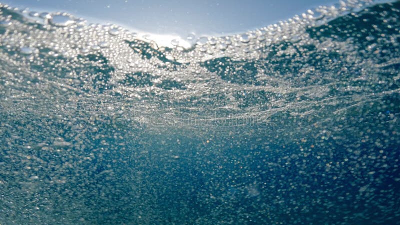Air Bubbles Underwater. Background with Copy Space Stock Video - Video of bubbles, exploration ...