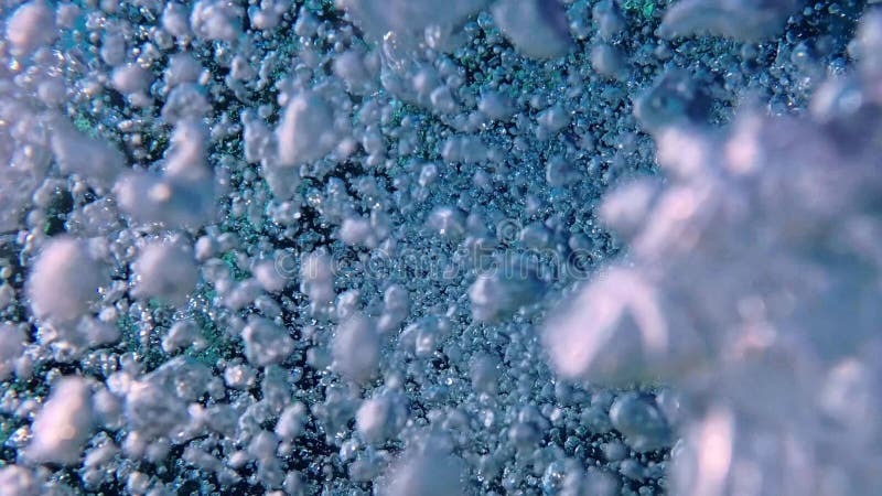 Air Bubbles Underwater. a Column of Air Bubbles Rises from the Bottom ...