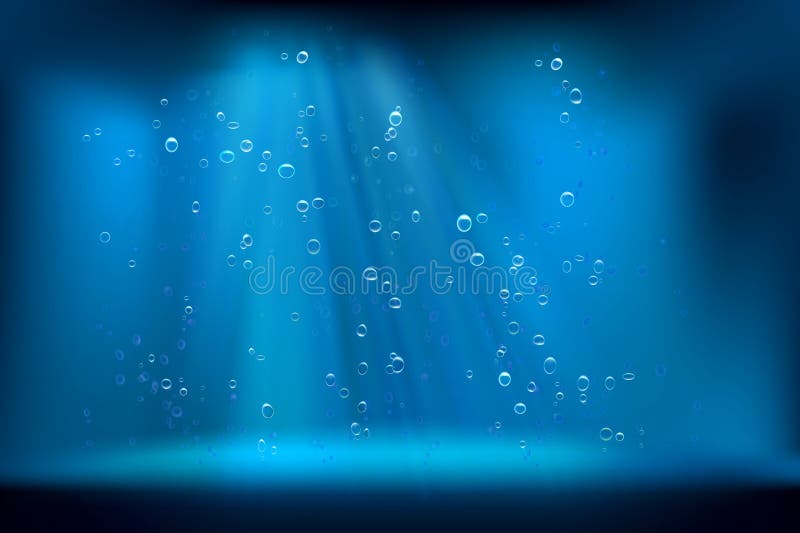 Sun Rays Underwater. Vector Illustration. Stock Vector - Illustration ...