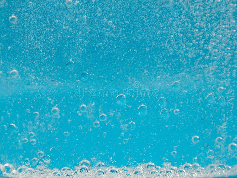 Air Bubbles in Water. Blue Water with Air Bubbles Stock Photo - Image ...