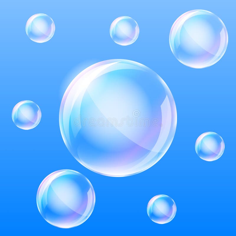 Air bubbles in the water stock vector. Illustration of bubble - 52783071
