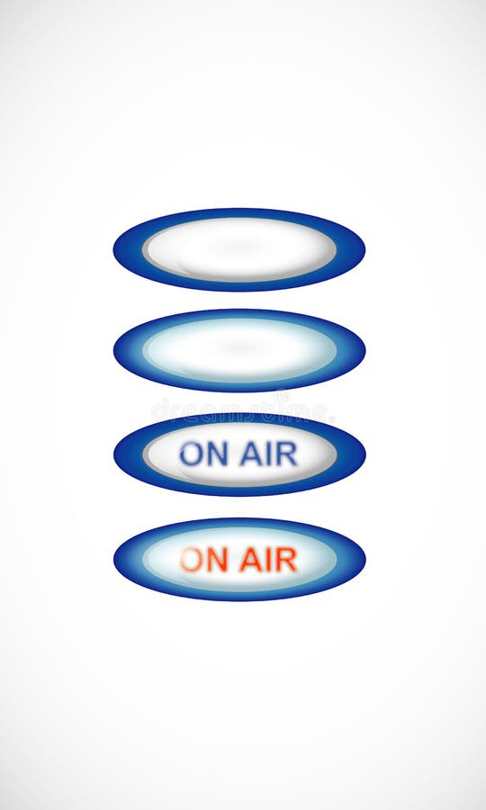 On air buttons stock vector. Illustration of push, button - 23755426