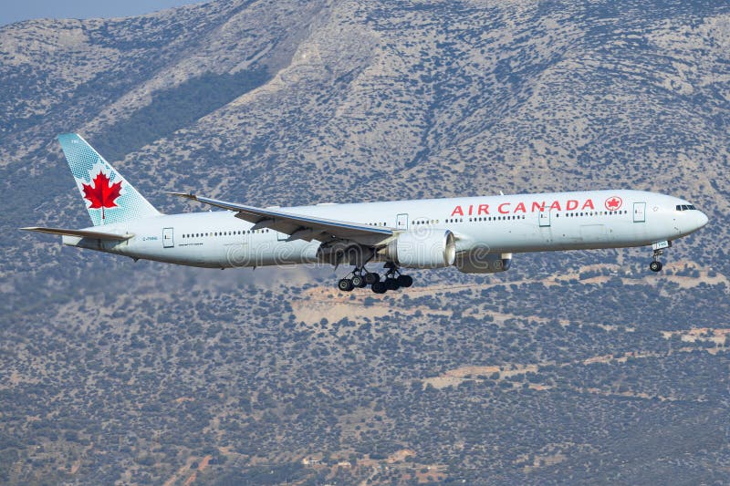 Athen, Greece - August 28th, 2023: Air Canada 777 Approaching Athen ...