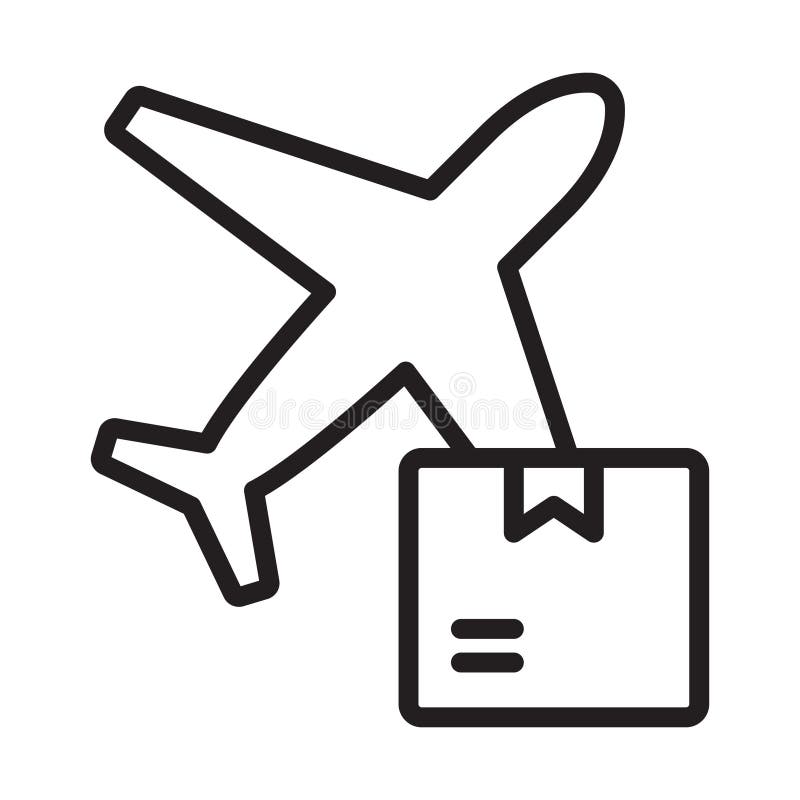 Air Cargo, Airplane, Shipping, Delivery Fully Editable Vector Icon ...