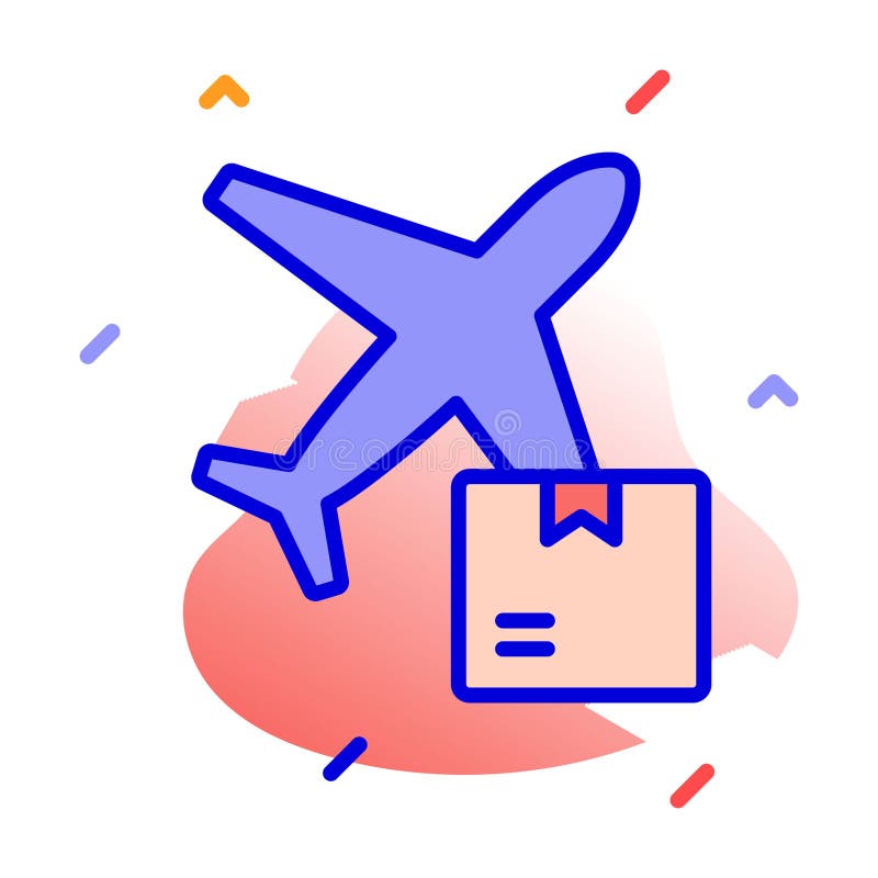 Air Cargo, Airplane, Shipping, Delivery Fully Editable Vector Icon ...