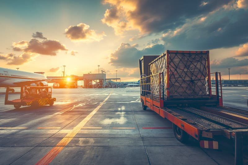 Air Cargo Freighter Logistics Import Export Goods of Freight Global ...