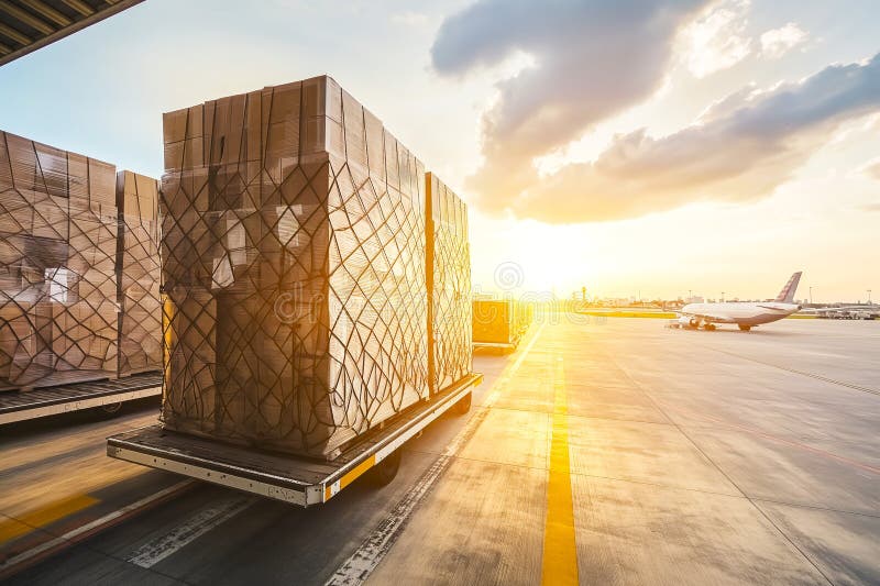 Air Cargo Freighter Logistics Import Export Goods of Freight Global ...