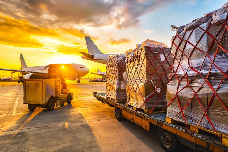Air Cargo Freighter Logistics Import Export Goods of Freight Global ...