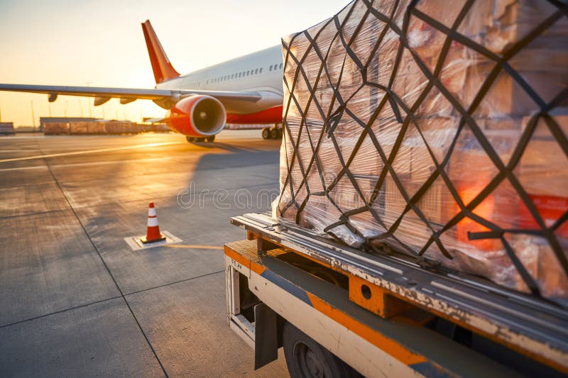 Air Cargo Freighter Logistics Import Export Goods of Freight Global ...