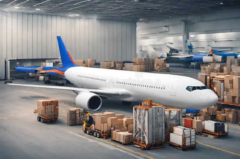 Air Cargo Freighter Logistics Import Export Goods of Freight Global ...