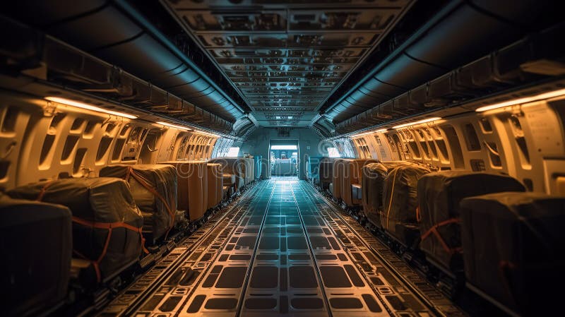 Air Cargo Hangar with Ai Generated Stock Illustration - Illustration of ...