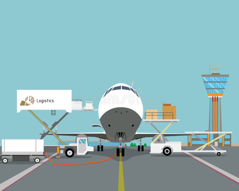 Air cargo transportation stock vector. Illustration of aircraft - 58330960