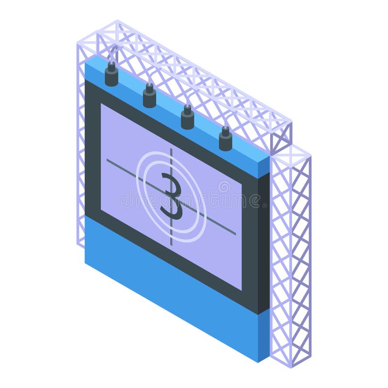 Air Cinema Panel Icon Isometric Vector. Drive Movie Stock Vector ...