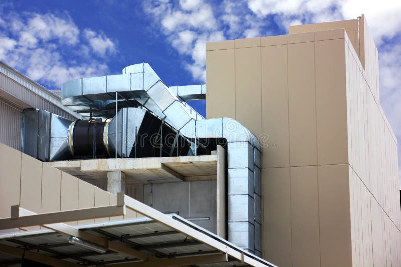 Air Circulation System Install Outside of the Building Stock Image ...