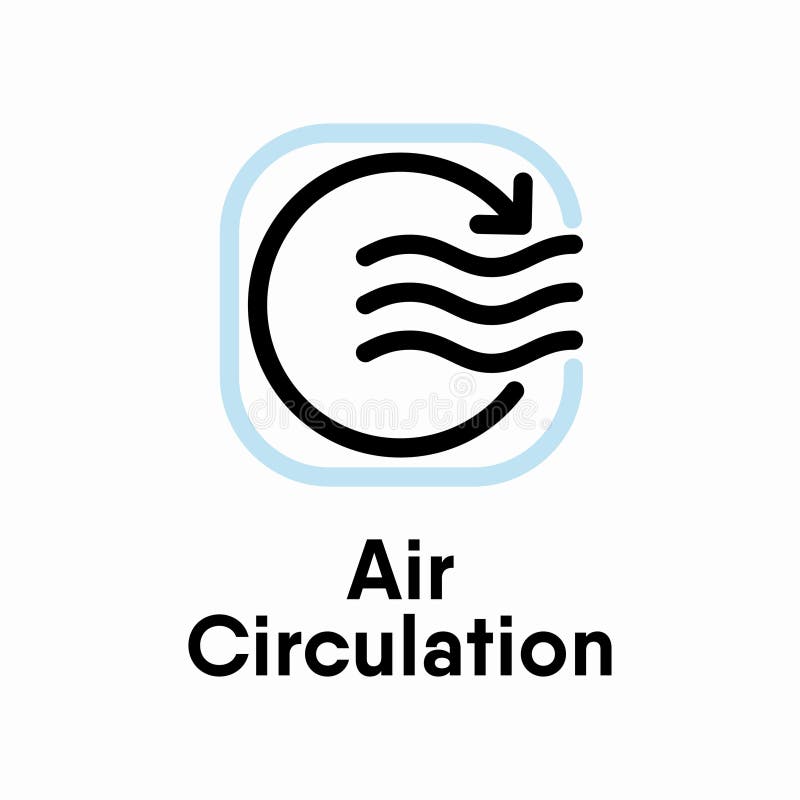Air Circulation Vector Information Sign Stock Vector - Illustration of ...