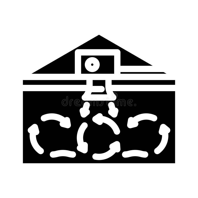 Air Circulation Ventilation Glyph Icon Vector Illustration Stock Vector ...