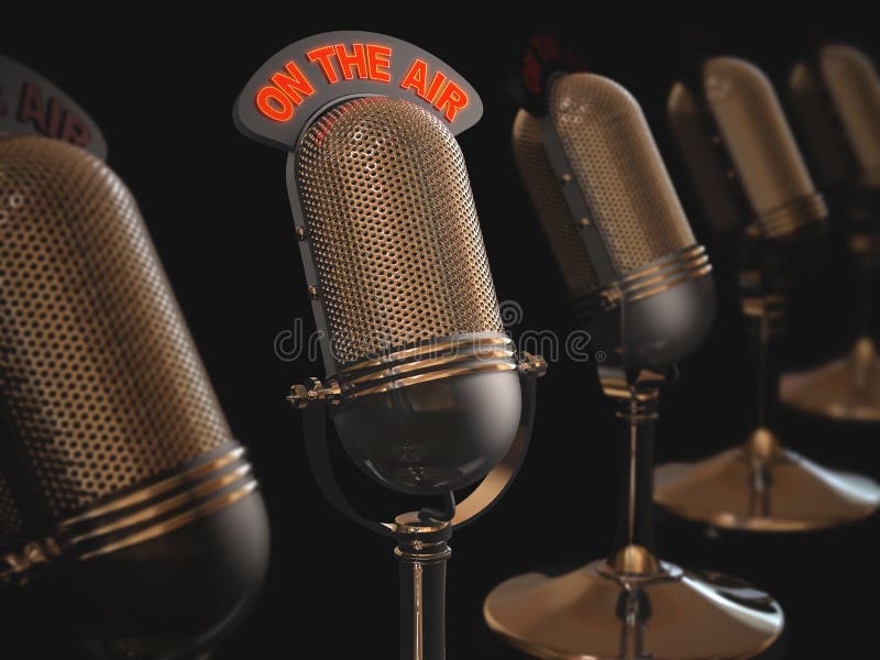 Microphone Interview stock photo. Image of broadcast - 15014740