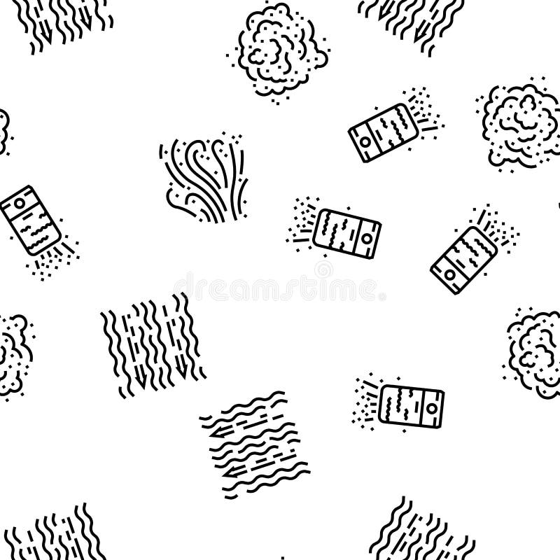 Air Clean Fresh Wind Flow Filter Vector Seamless Pattern Stock Vector ...