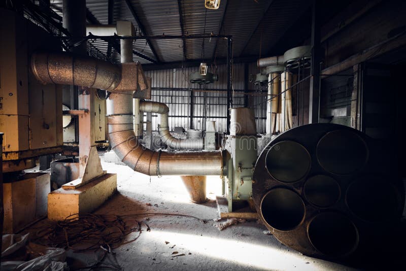Air Cleaner Machine in an Abandoned Factory Building Stock Image ...