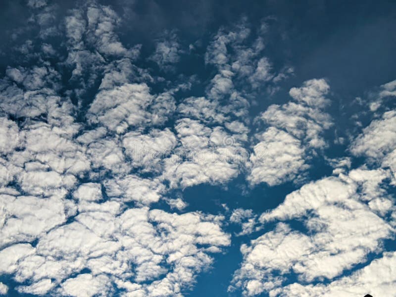 Air Clouds in Blue Sky. Altocumulus Natural Pattern Background Stock ...