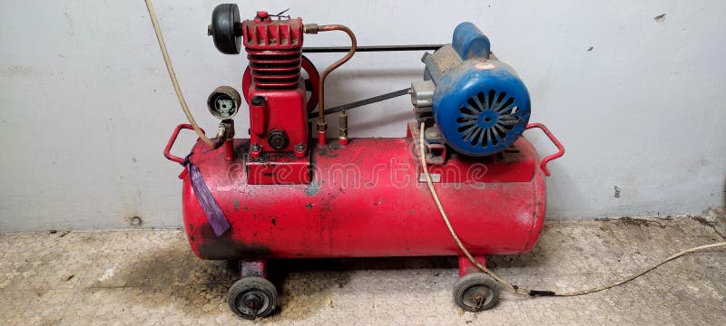 Air compressor stock photo. Image of cylinder, detail - 242347312