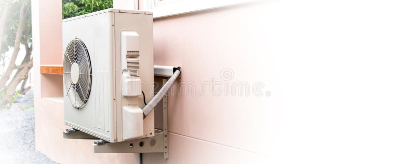 Air Compressor External Split Wall Type of Outdoor Home Air Conditioner ...