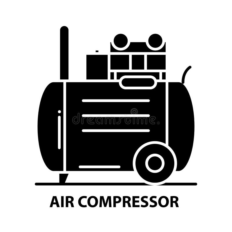 Air Compressor Icon, Linear Isolated Illustration, Thin Line Vector ...