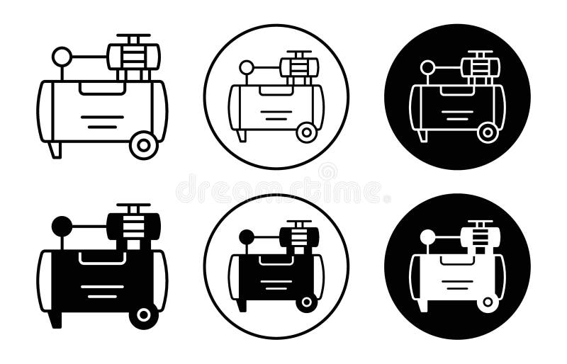 Air compressor icon stock vector. Illustration of pneumatic - 325373662
