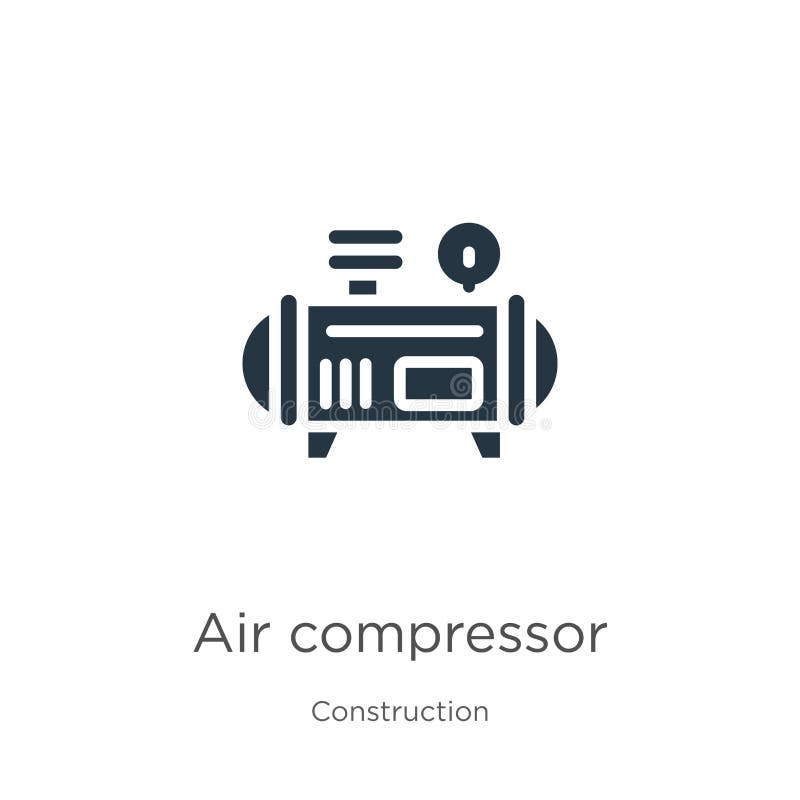Trendy Flat Vector Air Compressor Icon Stock Illustrations – 74 Trendy ...
