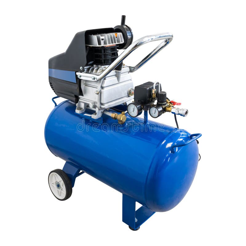 Air Compressor On Isolated Background With Clipping Path. Pump Machine ...