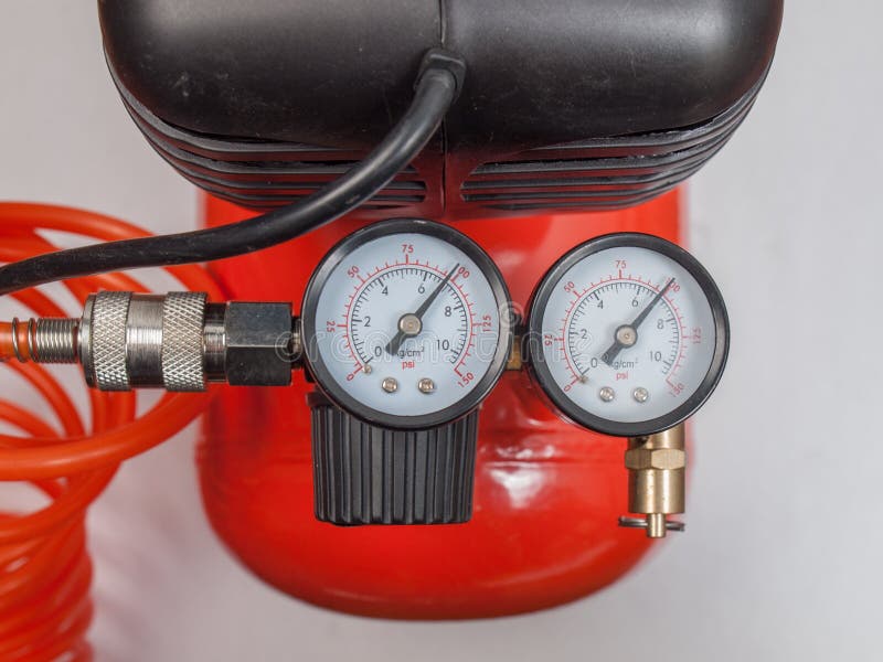 Air compressor manometer stock photo. Image of pipe, compressor - 28994780
