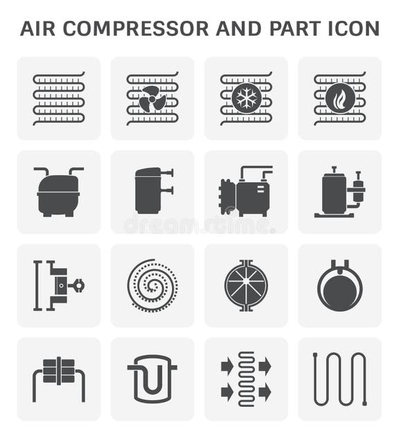 Air compressor icon stock vector. Illustration of duct - 153521906