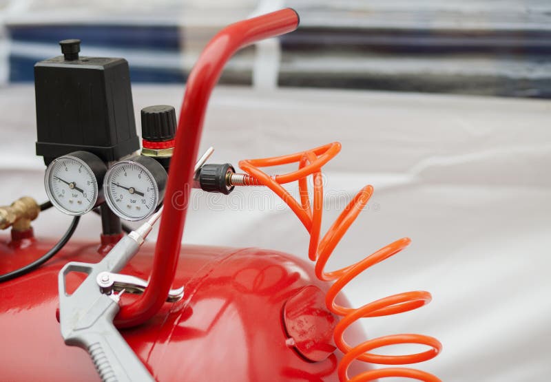 Air Compressor System: Manometer Stock Photo - Image of instrument ...