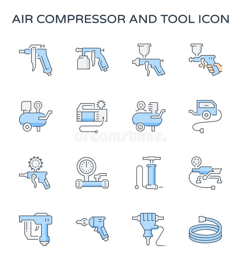 Pneumatic Compressed Air Icon Stock Illustrations – 289 Pneumatic ...
