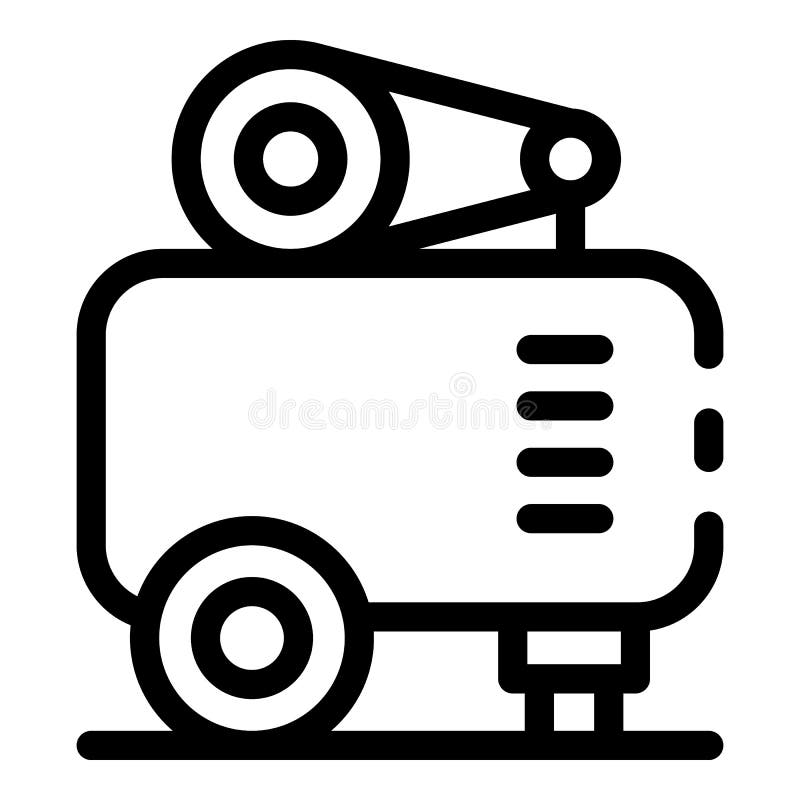 Air Compressor Unit Icon, Outline Style Stock Vector - Illustration of ...
