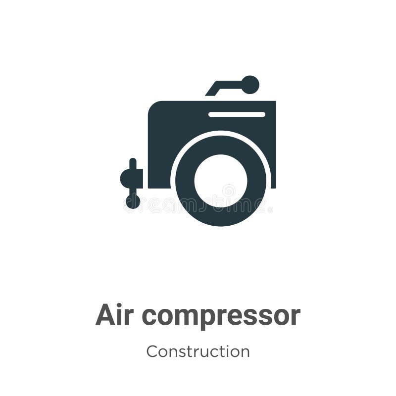 Air Compressor Vector Icon on White Background. Flat Vector Air ...