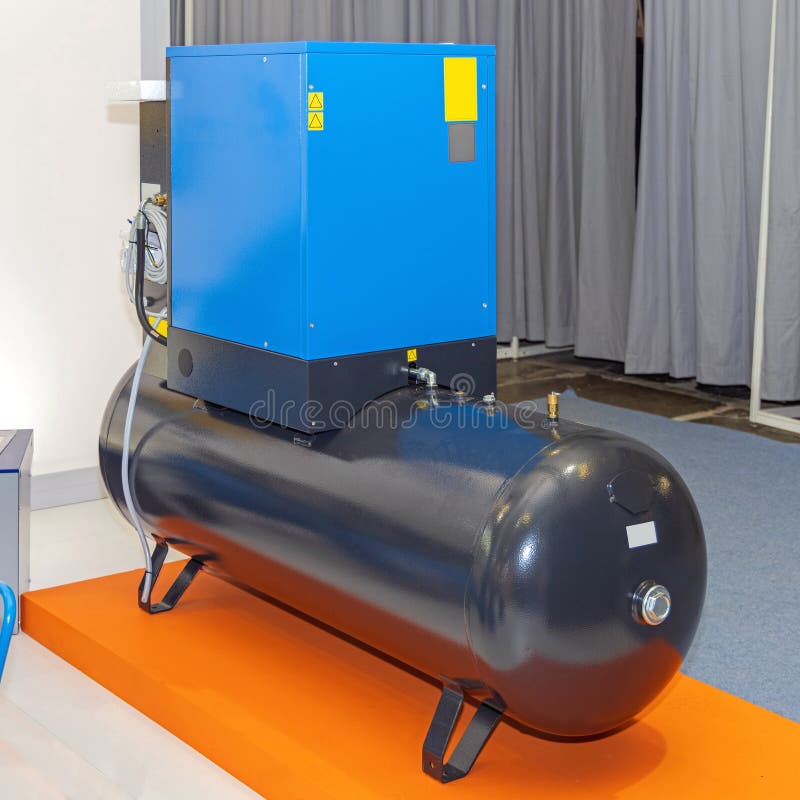 Air Compressor Workshop stock photo. Image of garage - 274086808