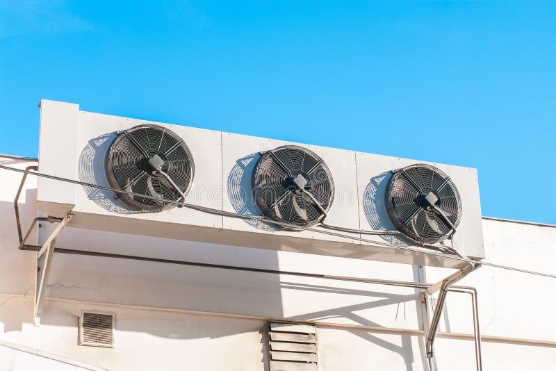 Compressors are Installed on the Outside Wall of the Building Stock ...