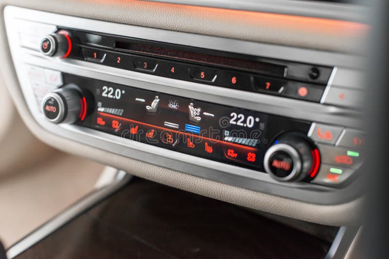 Air Conditioning Controls on the Car Dashboard. Stock Photo - Image of ...